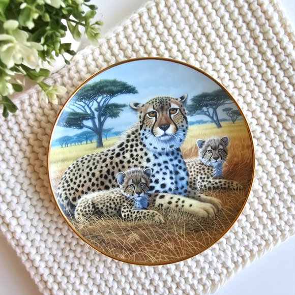 Franklin Mint | Accents | Cheetah And Cubs By Michael Matherly Limited ...